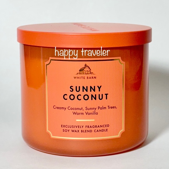 Bath & Body Works | Accents | Sunny Coconut 3 Wick Candle | Poshmark